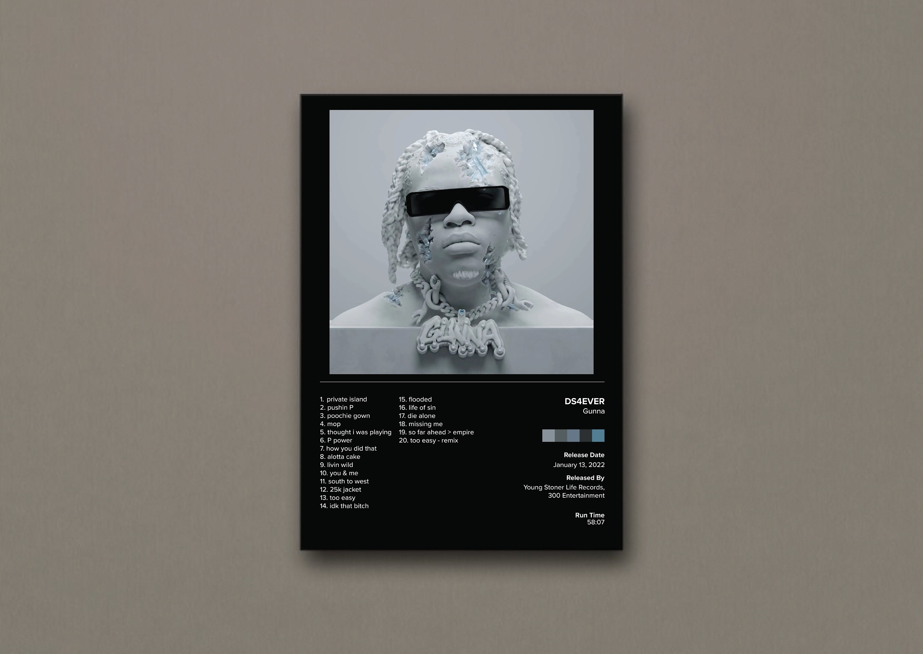 GUNNA DS4EVER Album Poster Minimalistic - Etsy