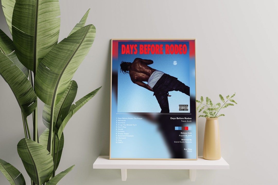 TRAVIS SCOTT Days Before Rodeo Album Poster Minimalistic - Etsy