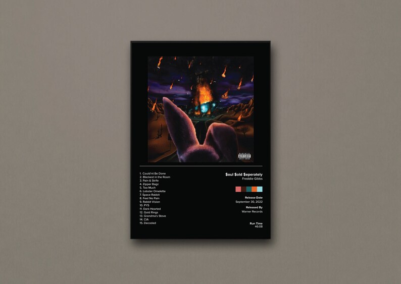 FREDDIE GIBBS Soul Sold Separately Album Poster Minimalistic - Etsy