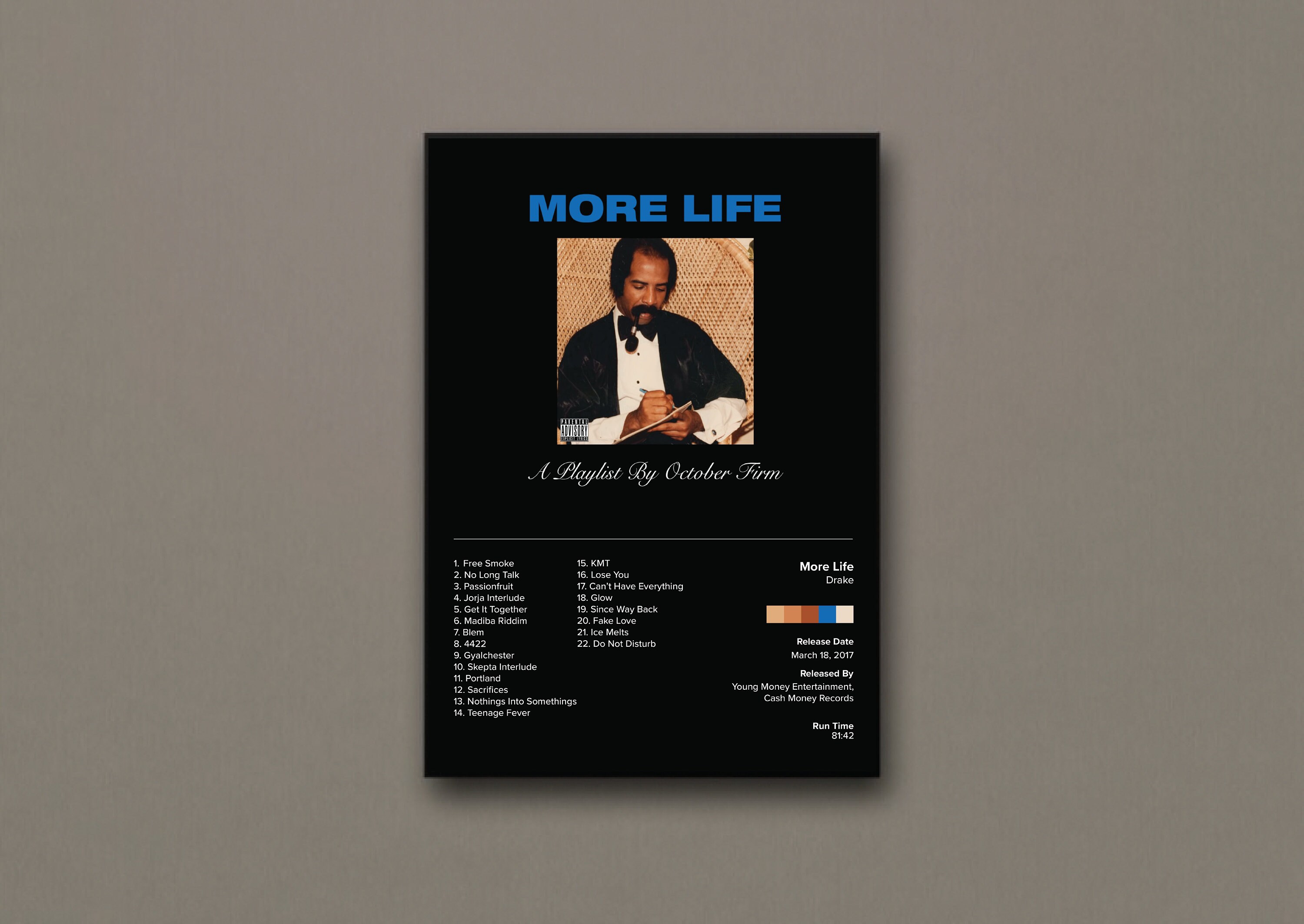 DRAKE More Life Album Poster Minimalistic - Etsy