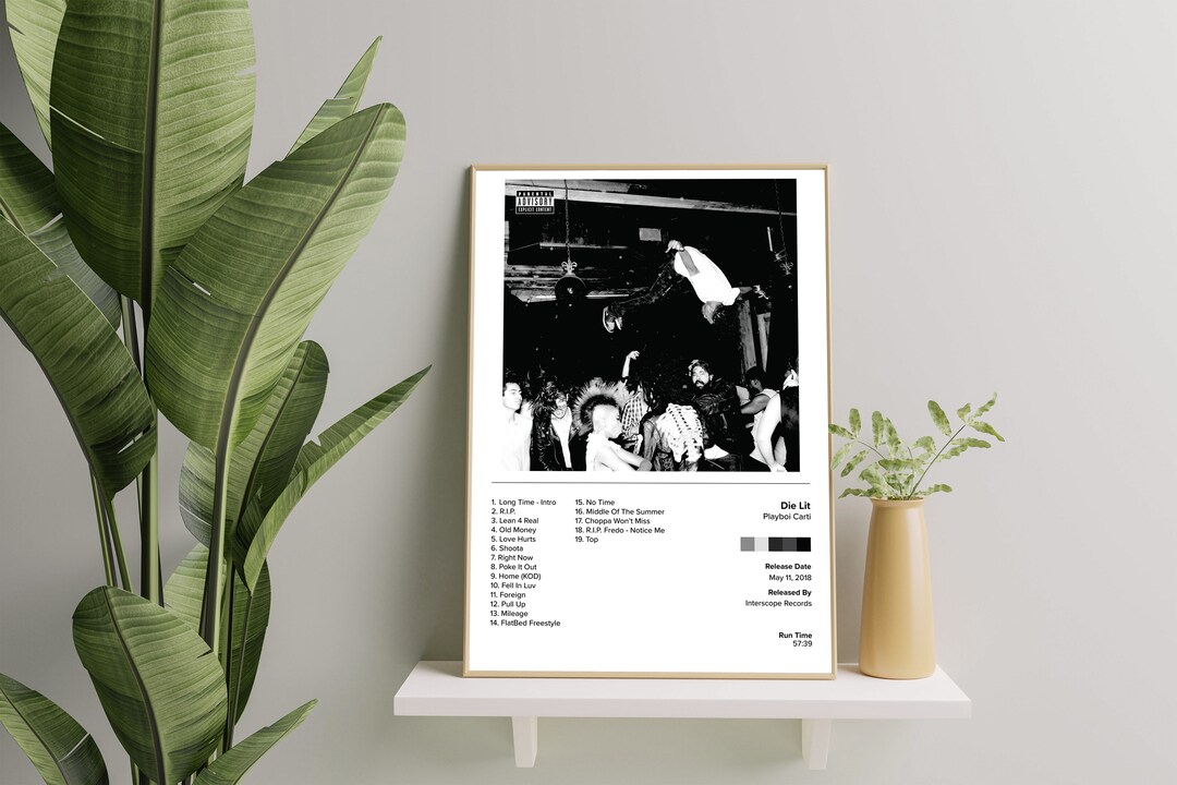 PLAYBOI CARTI Die Lit Album Poster Minimalisitc - Etsy UK