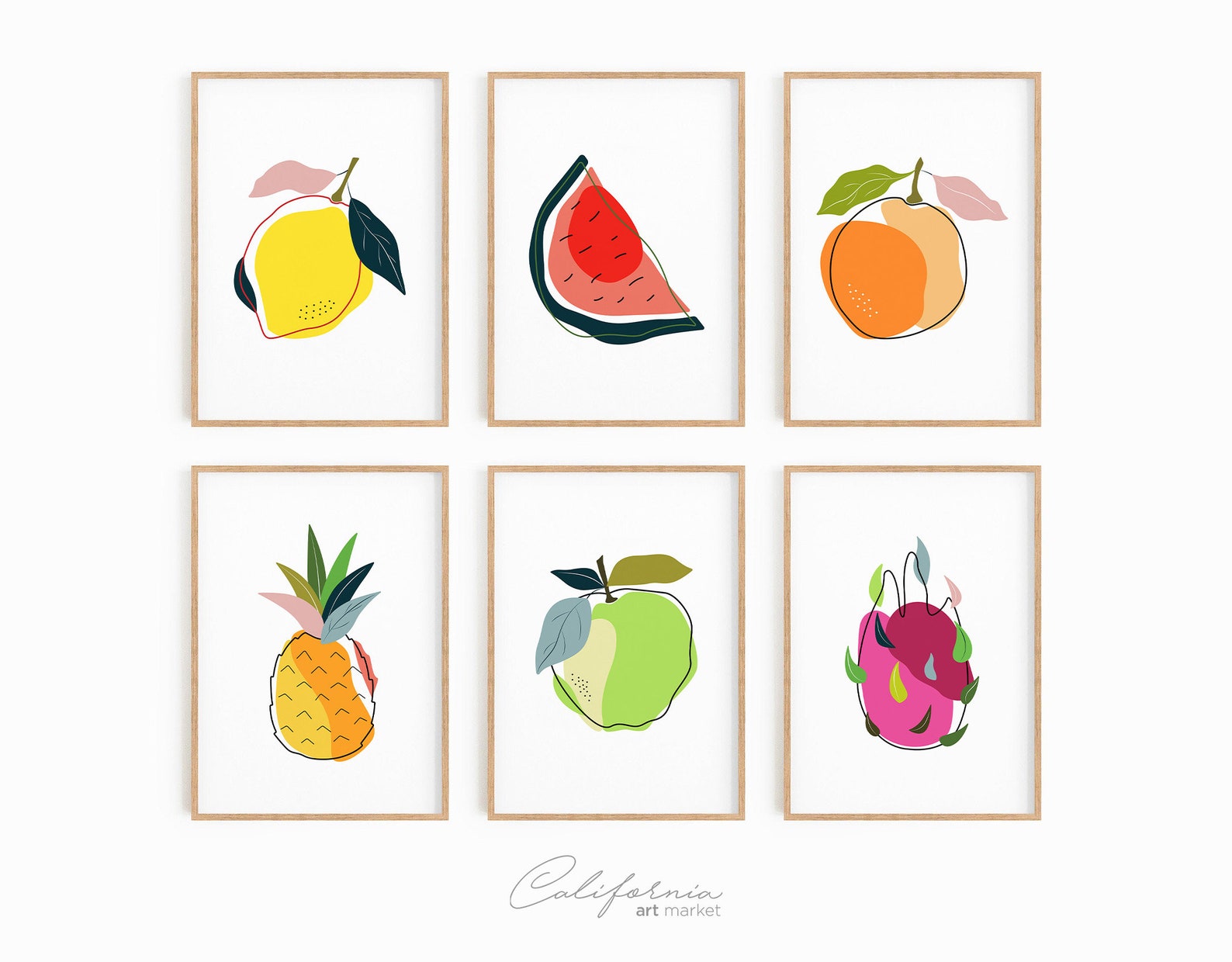 Kitchen Wall Art Set of 6 Kitchen Decor Wall Art Dining Room - Etsy