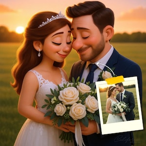 Custom Pixar Style Portrait: 3D Cartoon Family, Couple, Pet Gift ...