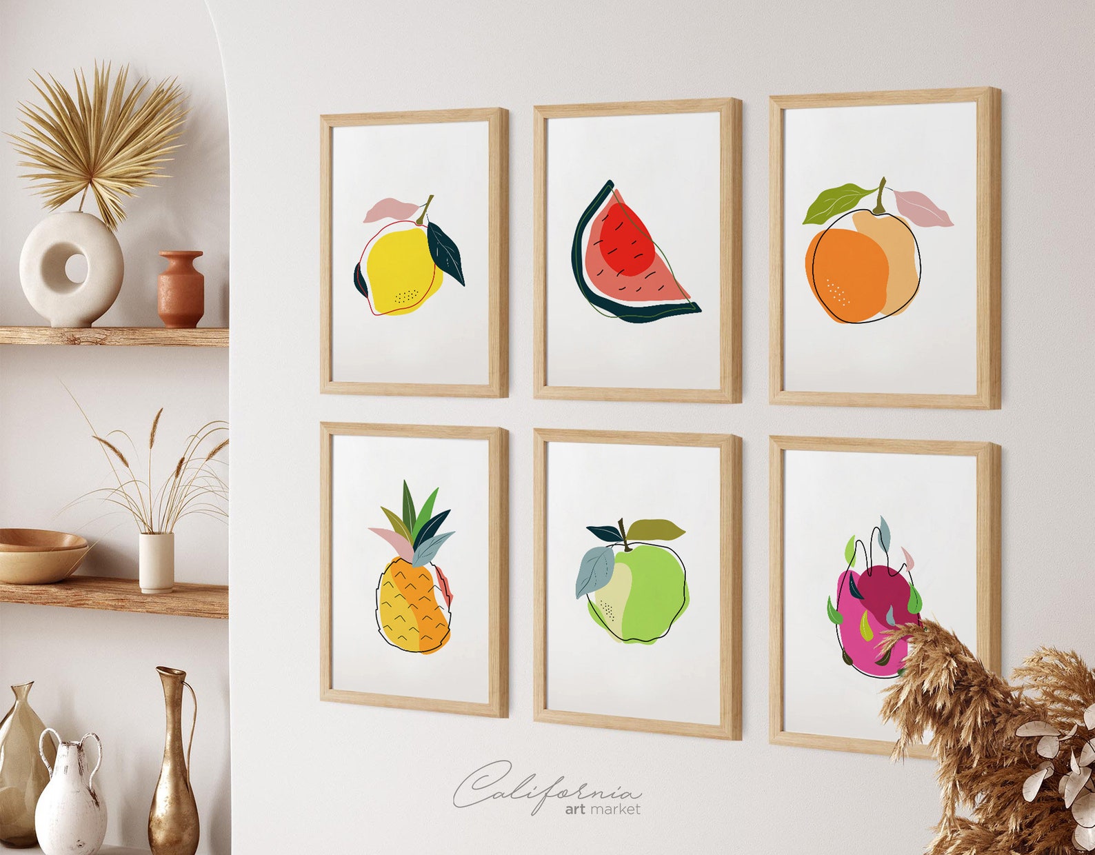 Kitchen Wall Art Set of 6 Kitchen Decor Wall Art Dining Room - Etsy