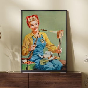 Vintage Kitchen Pin up Art: Grilled Cheese Print (digital Download) - Etsy