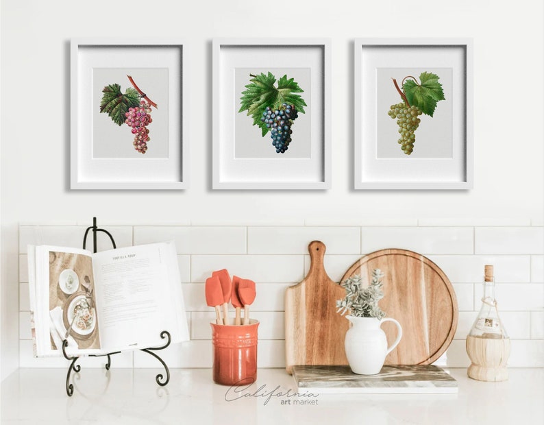 Kitchen Wall Art Set of 3 Kitchen Decor Wall Art Dining Room - Etsy