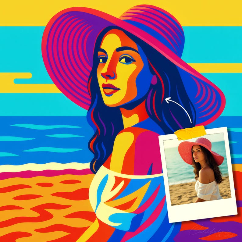 Custom Pop Art Portrait: Personalized Colorful Artwork (digital Gift ...