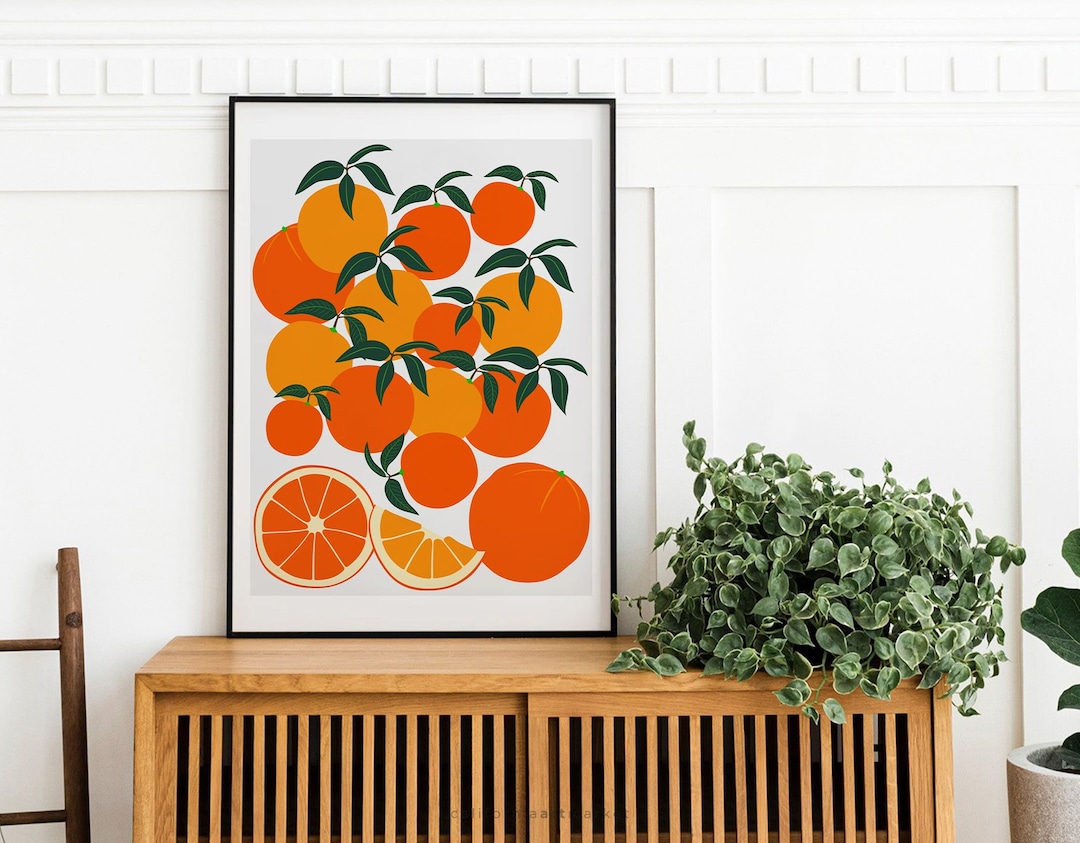 Oranges Poster | Botanical Poster | Fruit Art Print | Orange ...