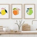 Abstract Fruit Prints: Modern Kitchen Wall Art Set (digital Download ...