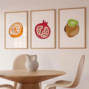 Kitchen Wall Art Set of 3, Dining Room Wall Decor, Kitchen Decor ...