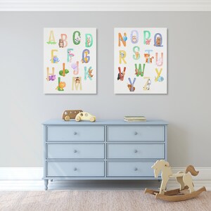 Watercolor Alphabet Classroom Decor, Animal Educational Poster, ABC ...
