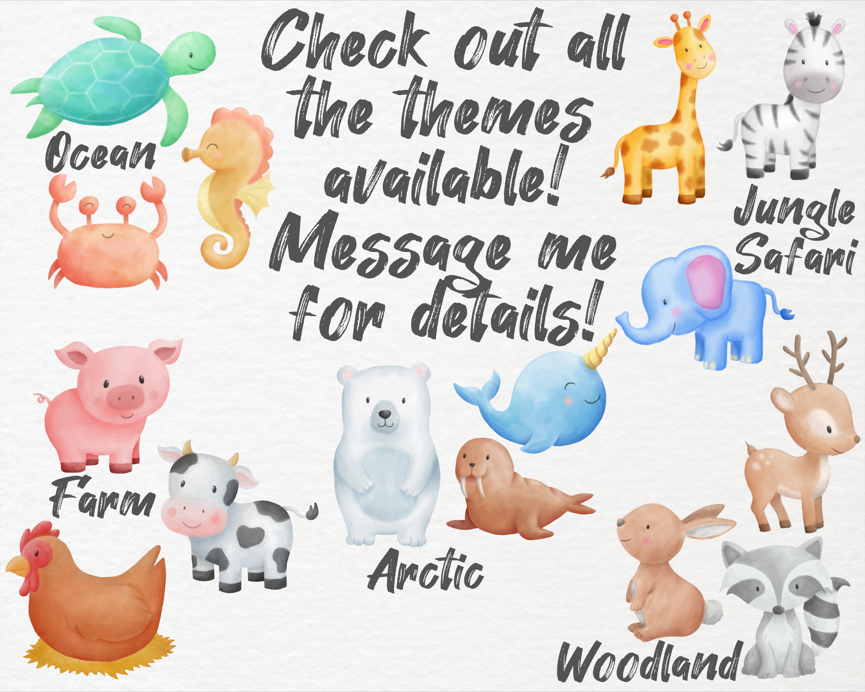 Watercolor Alphabet Classroom Decor, Animal Educational Poster, ABC ...