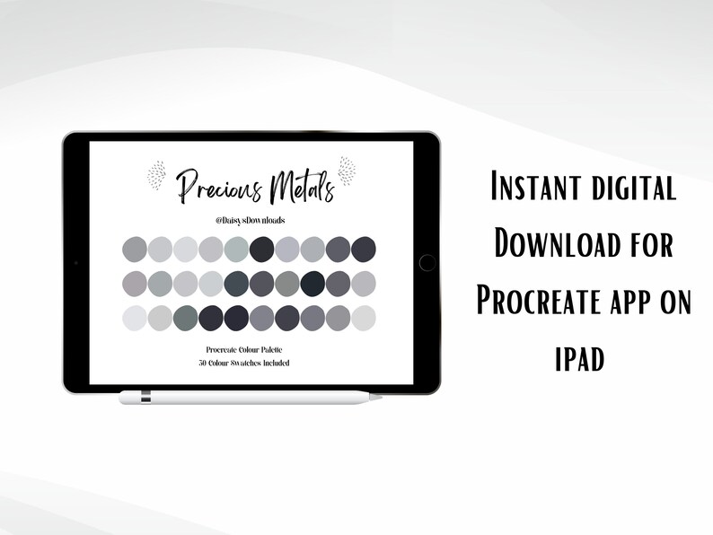 Precious Metals Procreate Colour Palette / Procreate Color Palette ...