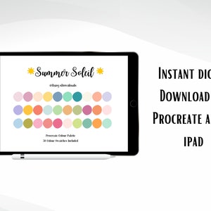 Summer Soleil Procreate Colour Palette / Procreate Color Palette/ iPad ...
