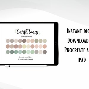 Earth Tones Procreate Colour Palette / Procreate Color Palette/ iPad ...