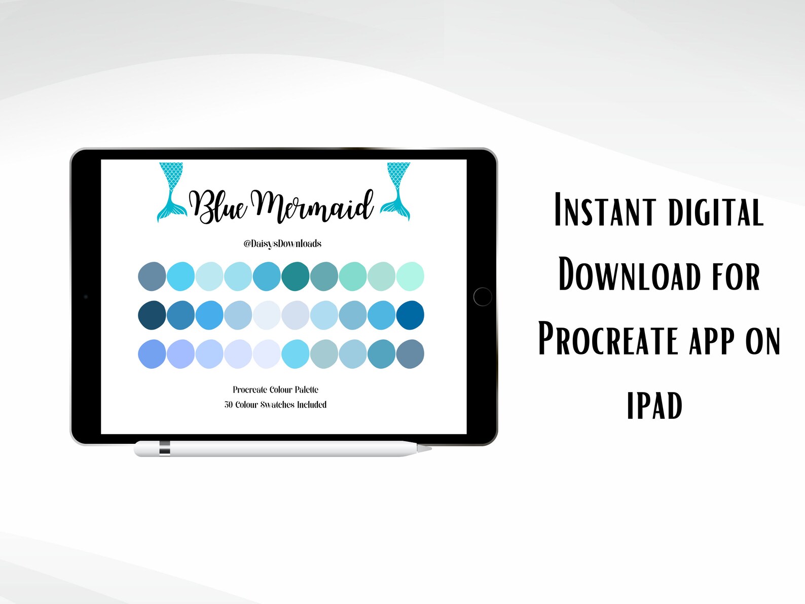 Blue Mermaid Procreate Colour Palette / Procreate Color Palette/ iPad ...