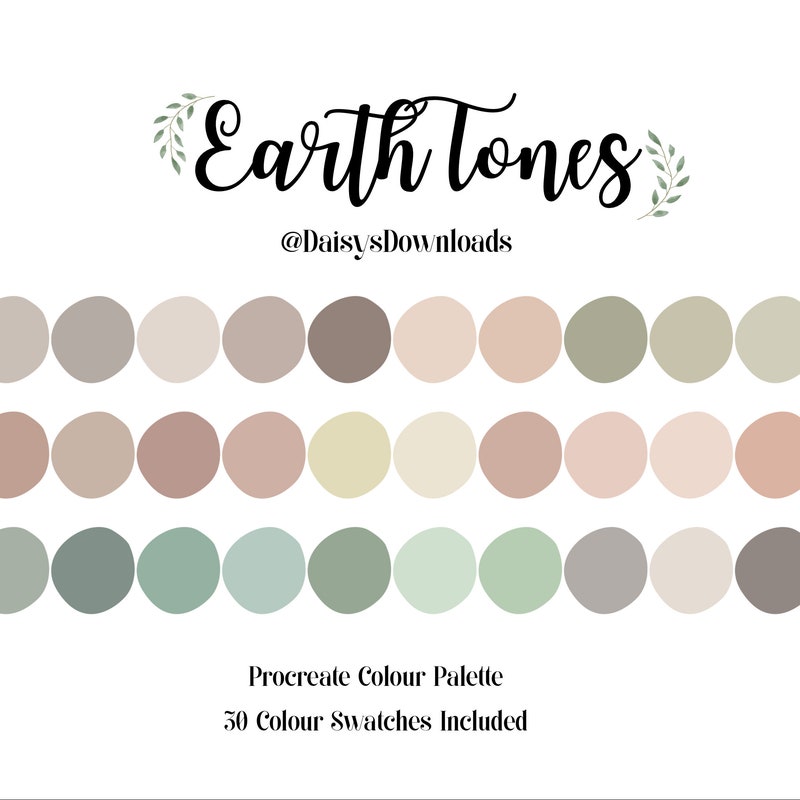 Earthy Color Palette - Etsy