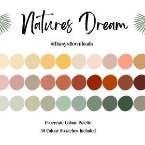 Natures Dream Procreate Colour Palette / Procreate Color Palette/ iPad ...