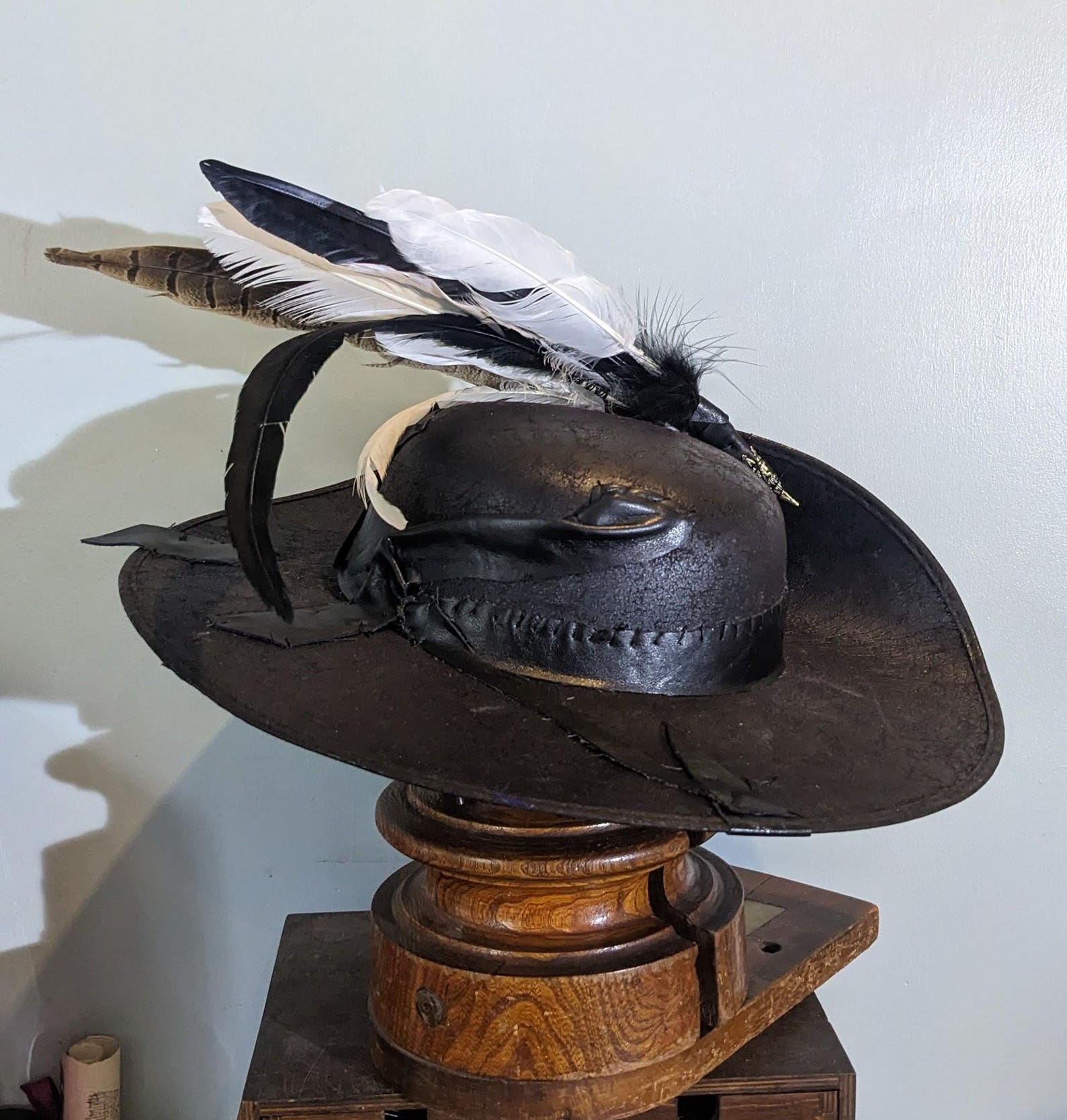 Aramis Musketeer Hat - Amber Flash Feather Set. A Holcombe Classic and ...