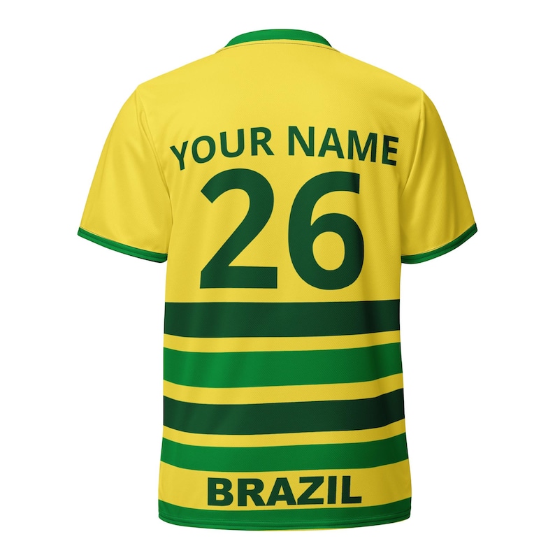Premium Retro Brazil Soccer Jersey | 2026 World Cup Fan Tee, Custom ...