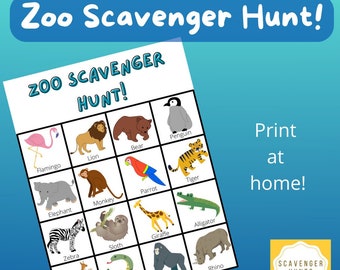 Zoo Scavenger Hunt, Scavenger Hunt Kids, Zoo Animals Party, Field Trip ...