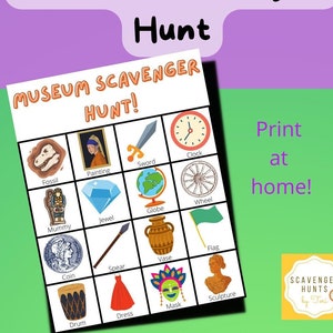 Museum Scavenger Hunt | Field Trip Activity | Kids Scavenger Hunt - Etsy