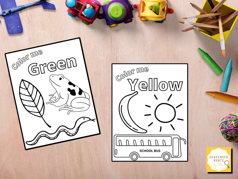 Learn My Colors Coloring Sheets Seven Printable Coloring Pages Learning ...