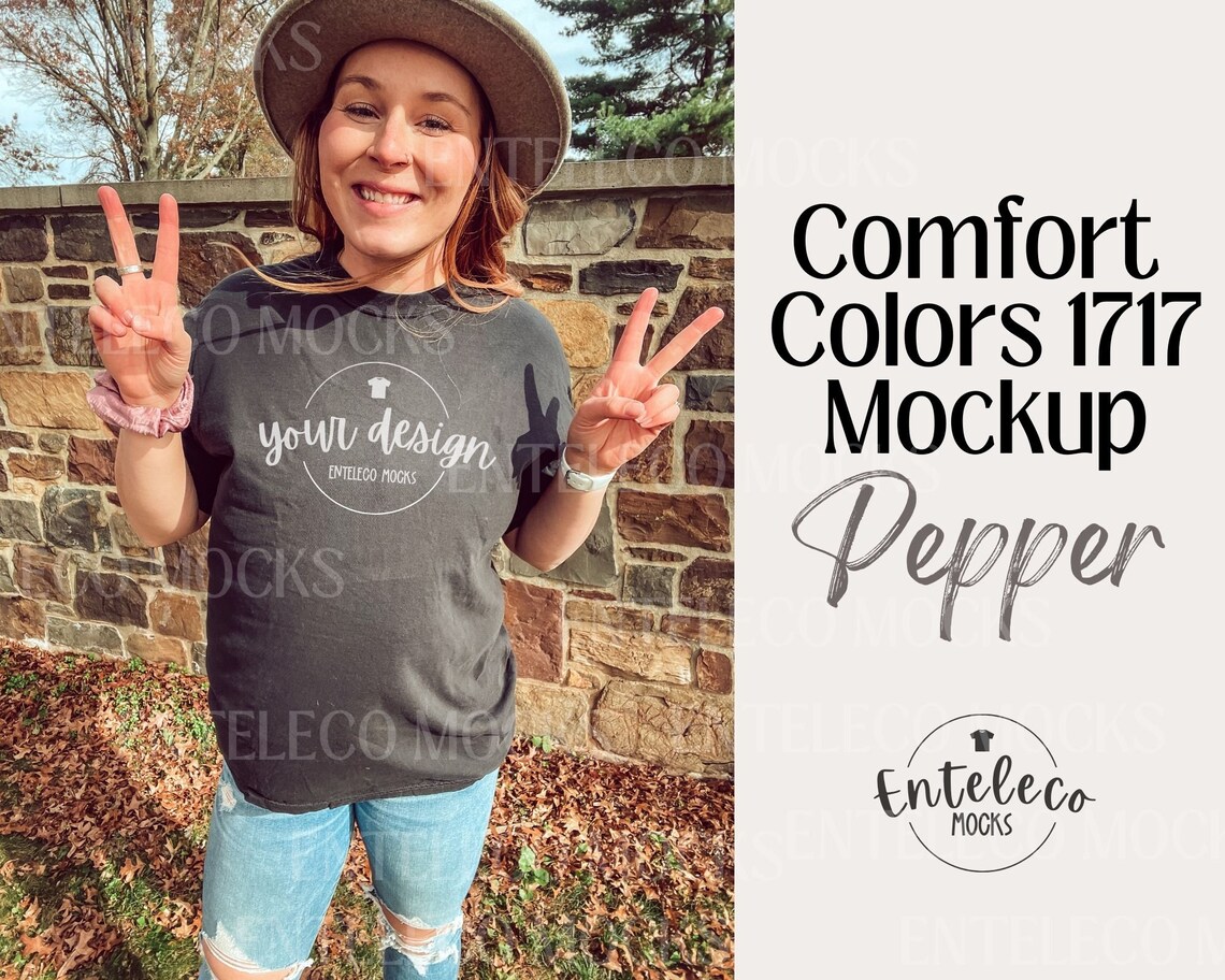 Comfort Colors C1717 Pepper Mockup Pepper Comfort Colors - Etsy