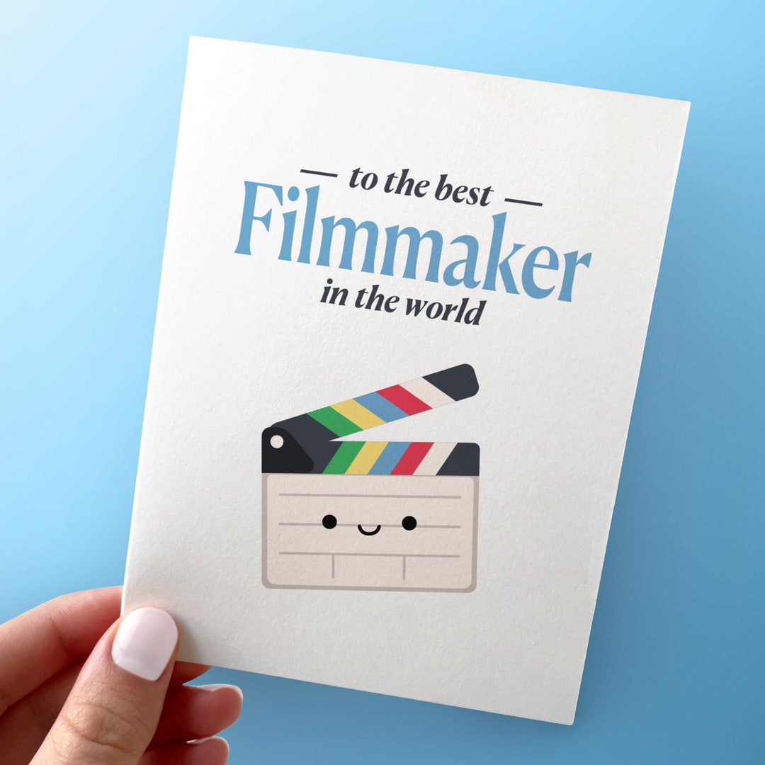 Card for Filmmaker Film Slate Filmmaking Birthday Card A2 Greeting Card ...
