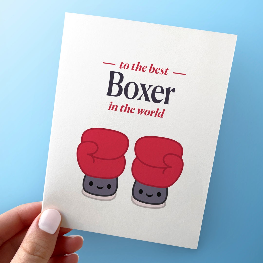 Card for Boxer Boxing Gloves Boxing Birthday Card A2 Greeting Card - Etsy