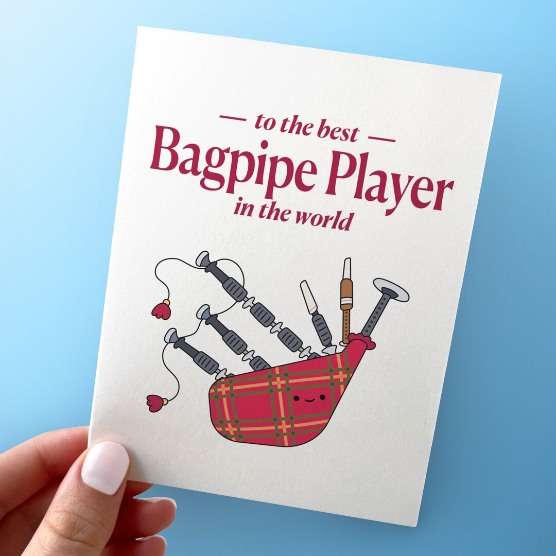 Card for Bagpipe Player Bagpipes Birthday Card A2 Greeting Card - Etsy