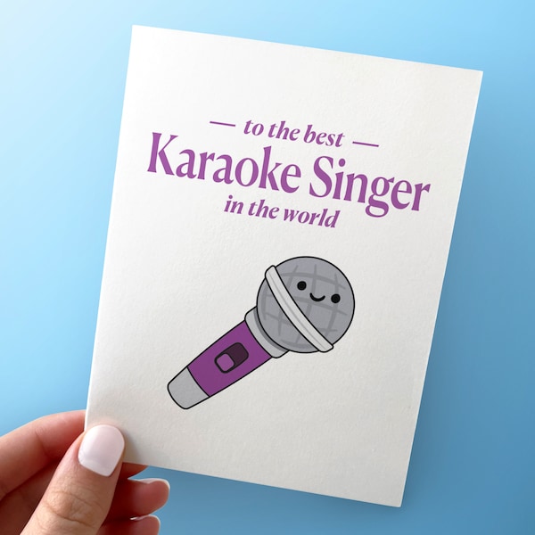 Microphone Birthday Card - Etsy