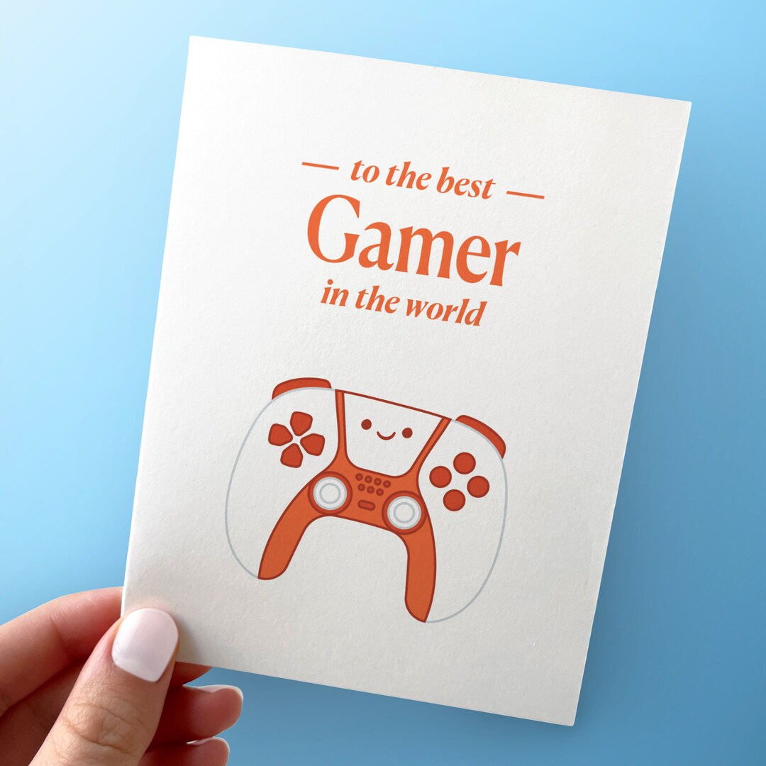 Card for Gamer Video Game Controller Gaming Birthday Card A2 Greeting ...