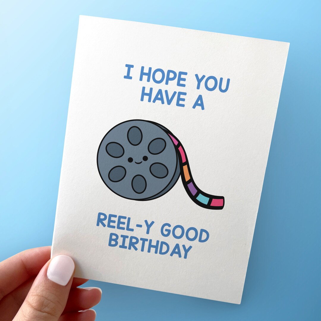 Reel-y Good Birthday Cute Film Birthday Card A2 Greeting Card - Etsy