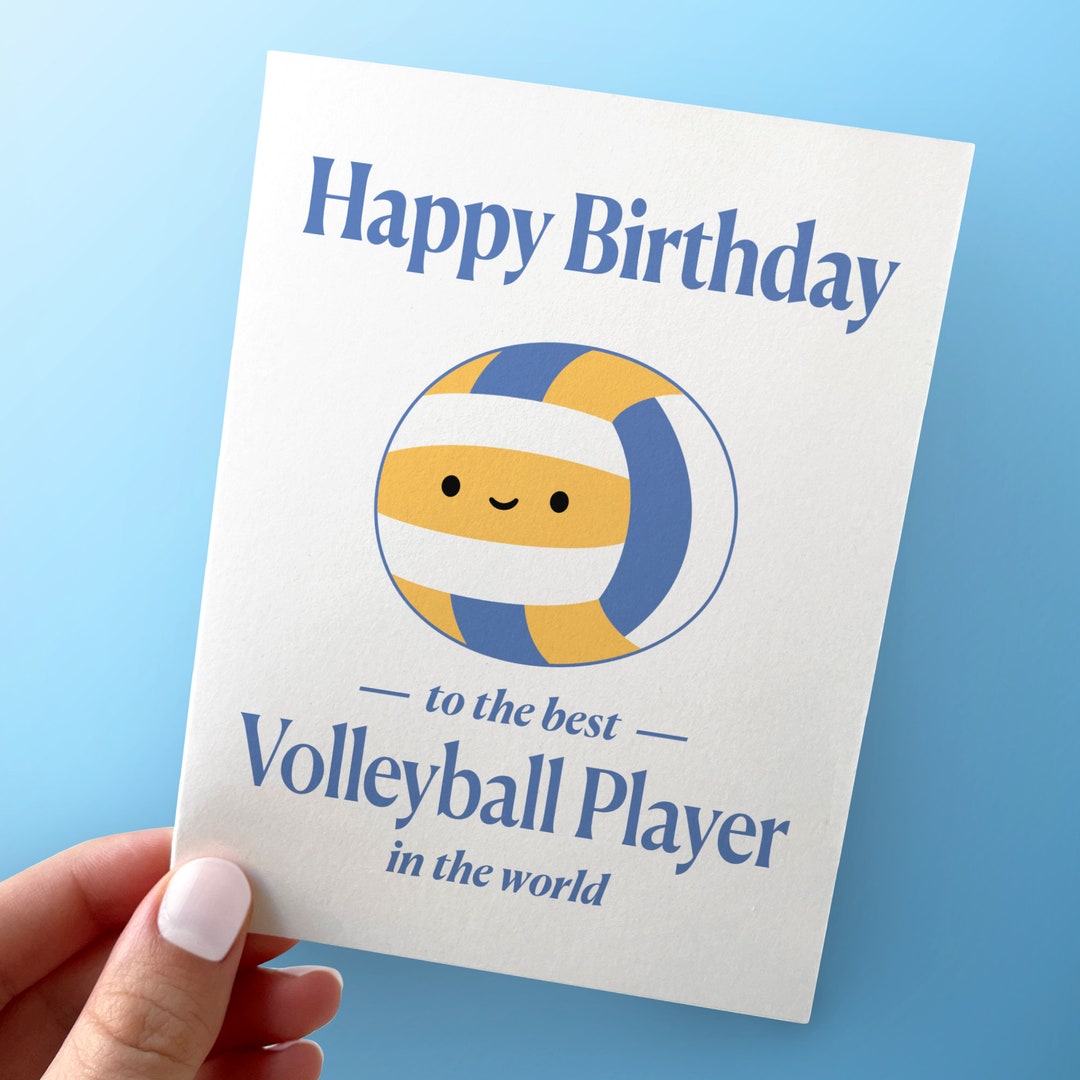 Volleyball Birthday Card for Volleyball Player A2 Greeting Card - Etsy