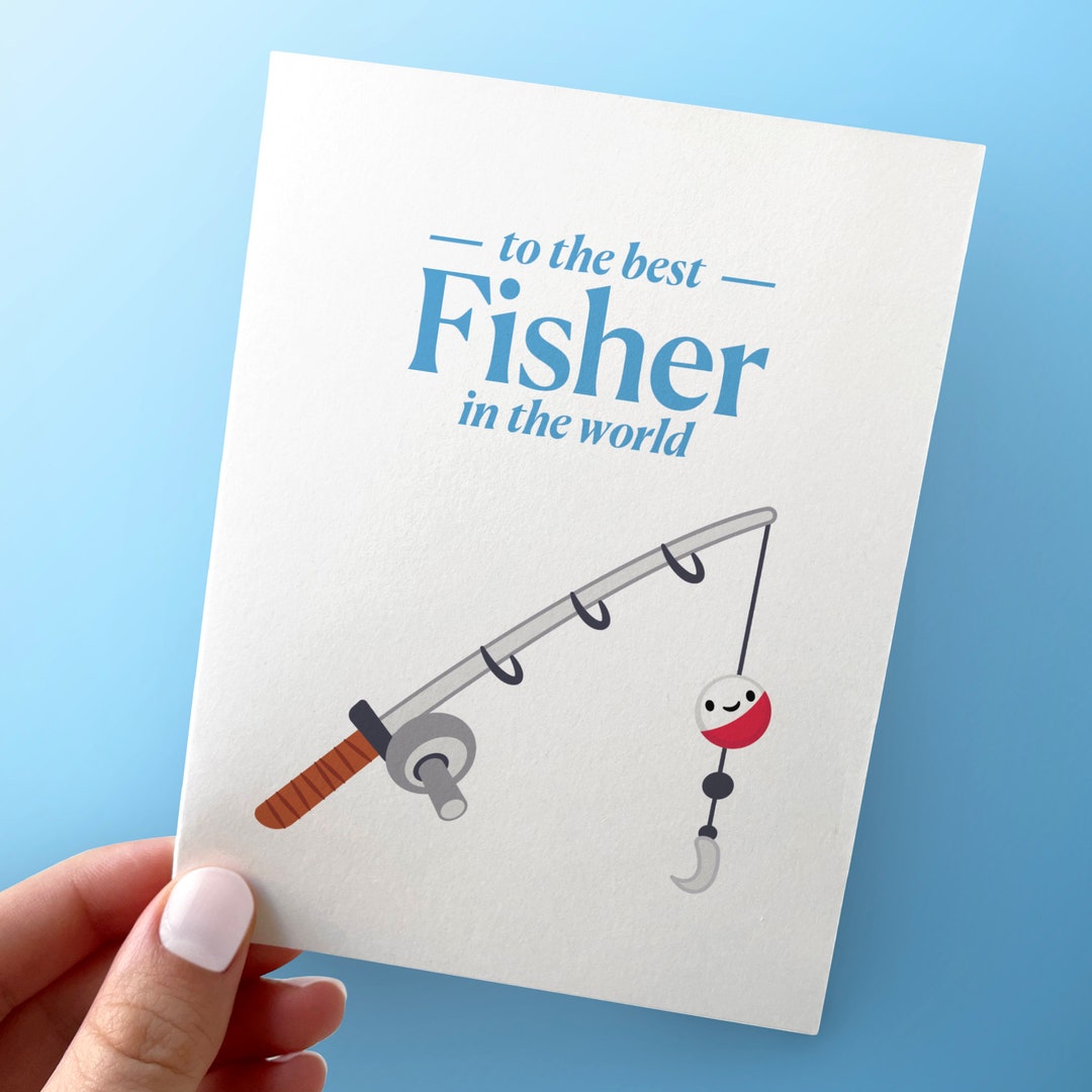 Card for Fisher Fishing Rod Birthday Card A2 Greeting Card - Etsy
