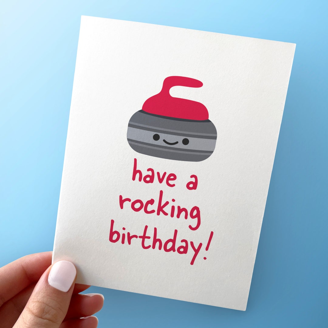 Rocking Birthday Curling Birthday Card for Curlers A2 Greeting Card - Etsy