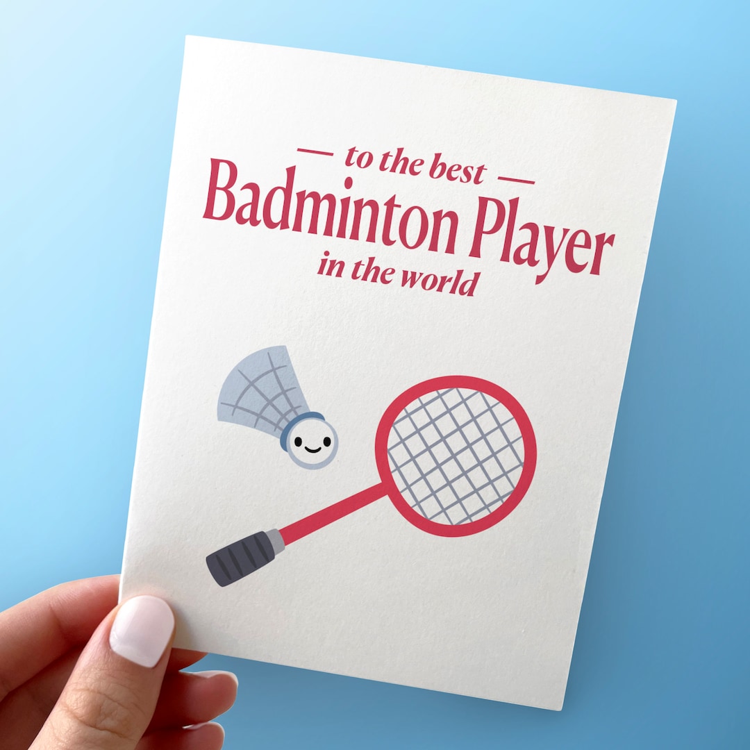 Card for Badminton Player Racket and Shuttlecock Birthday Card A2 ...