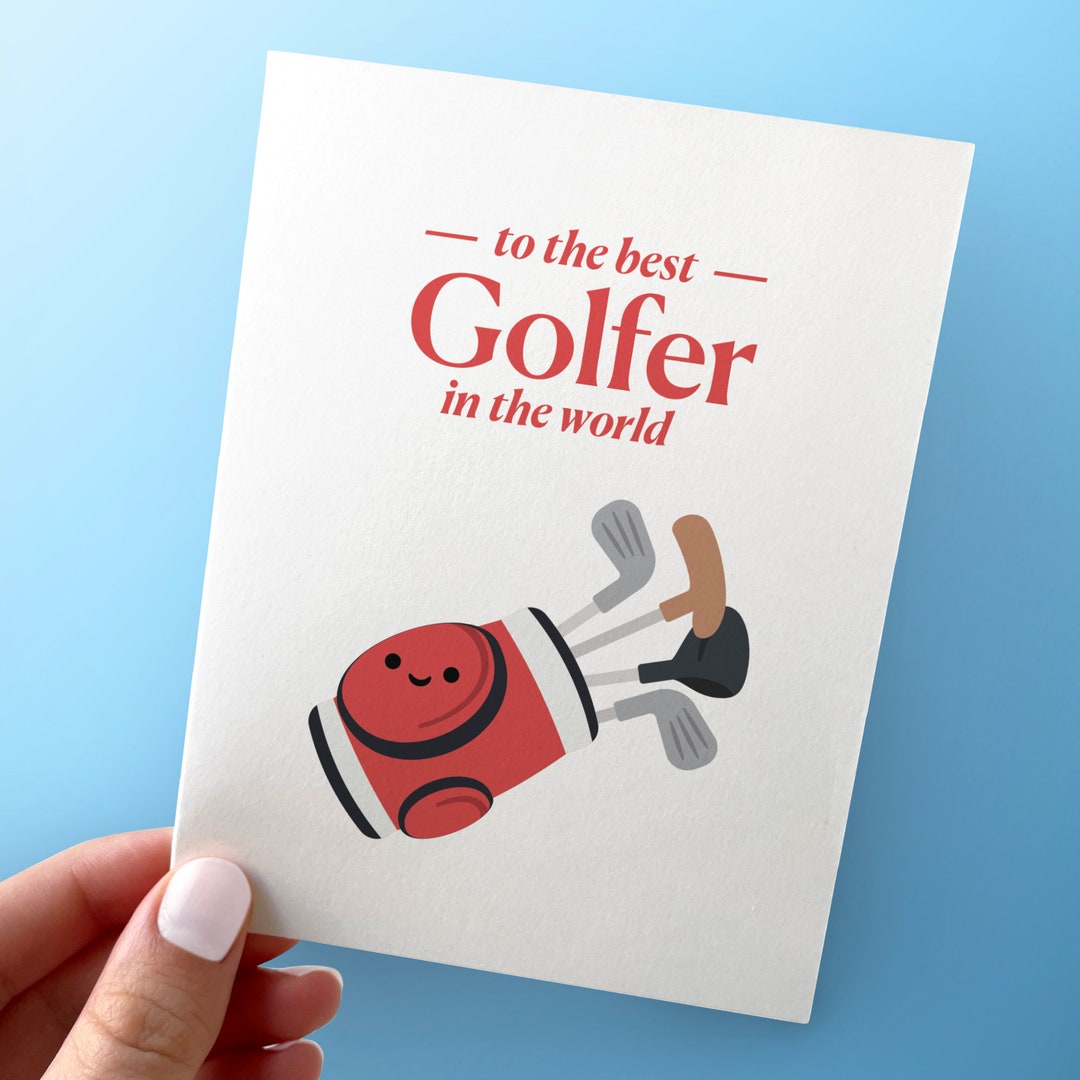 Card for Golfer Golf Bag Golfing Birthday Card A2 Greeting Card - Etsy