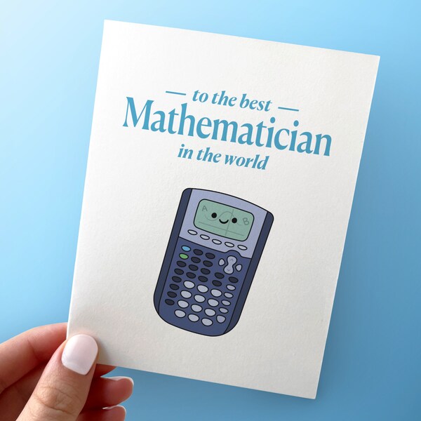 Math Greeting Card - Etsy