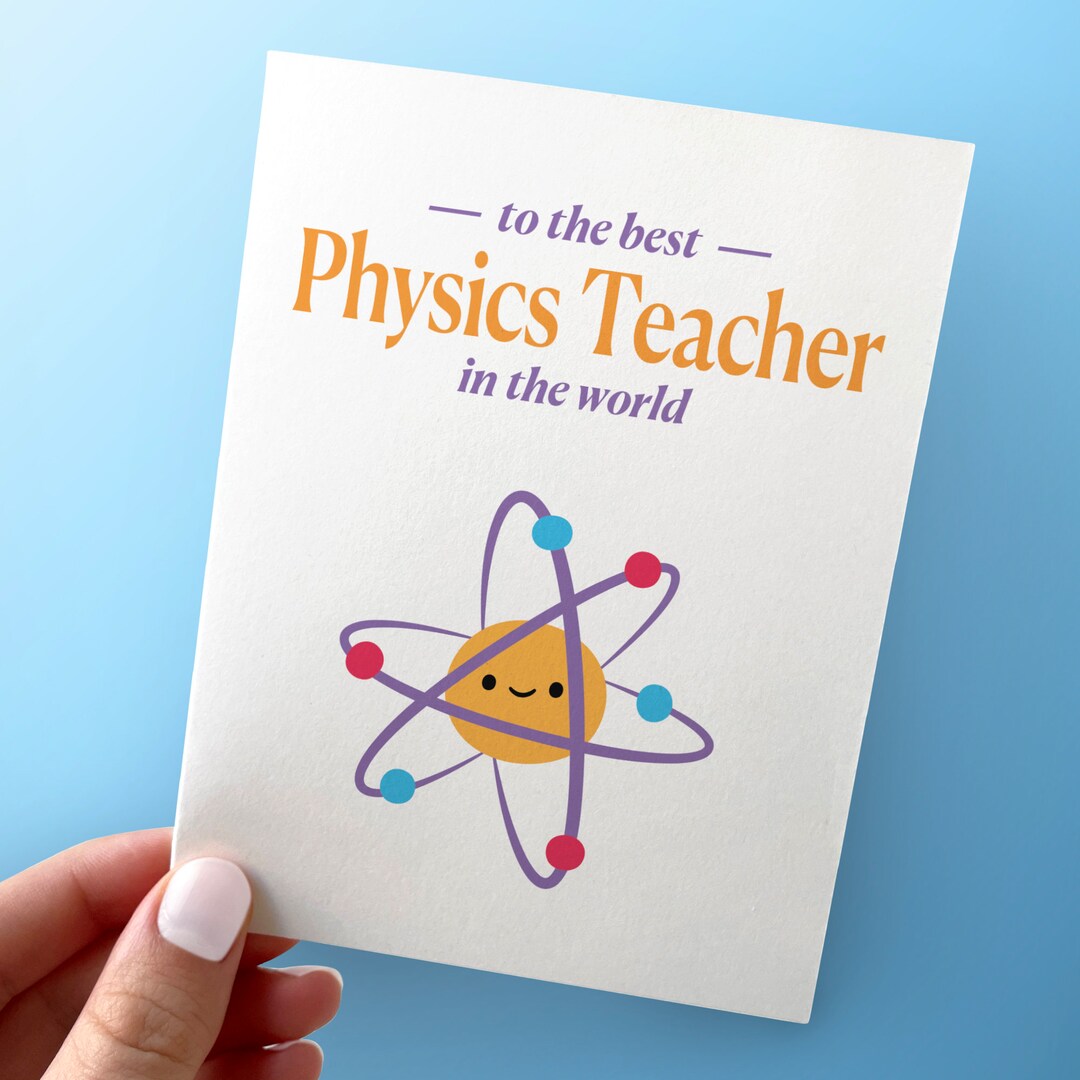 Card for Physics Teacher Physics Professor Birthday Card A2 Greeting ...