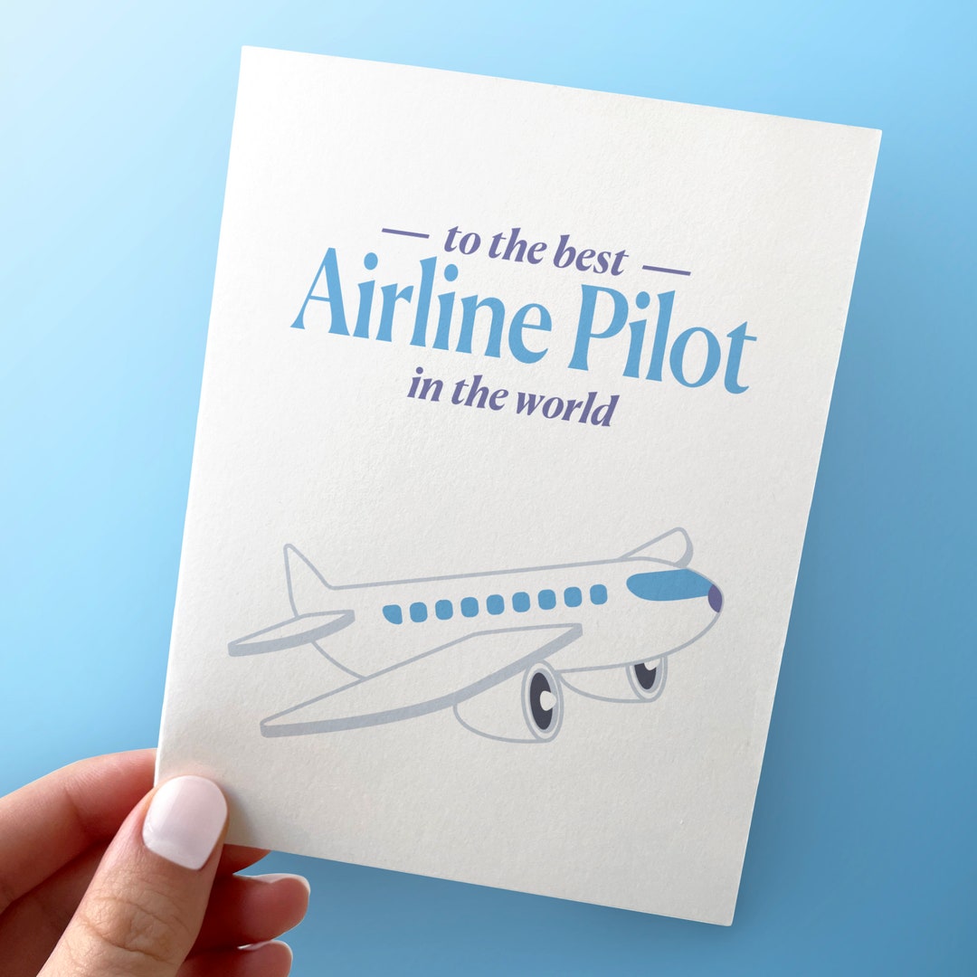 Card for Airline Pilot Birthday Card for Pilot A2 Greeting Card - Etsy