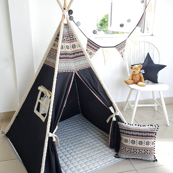 Black Teepee - Etsy