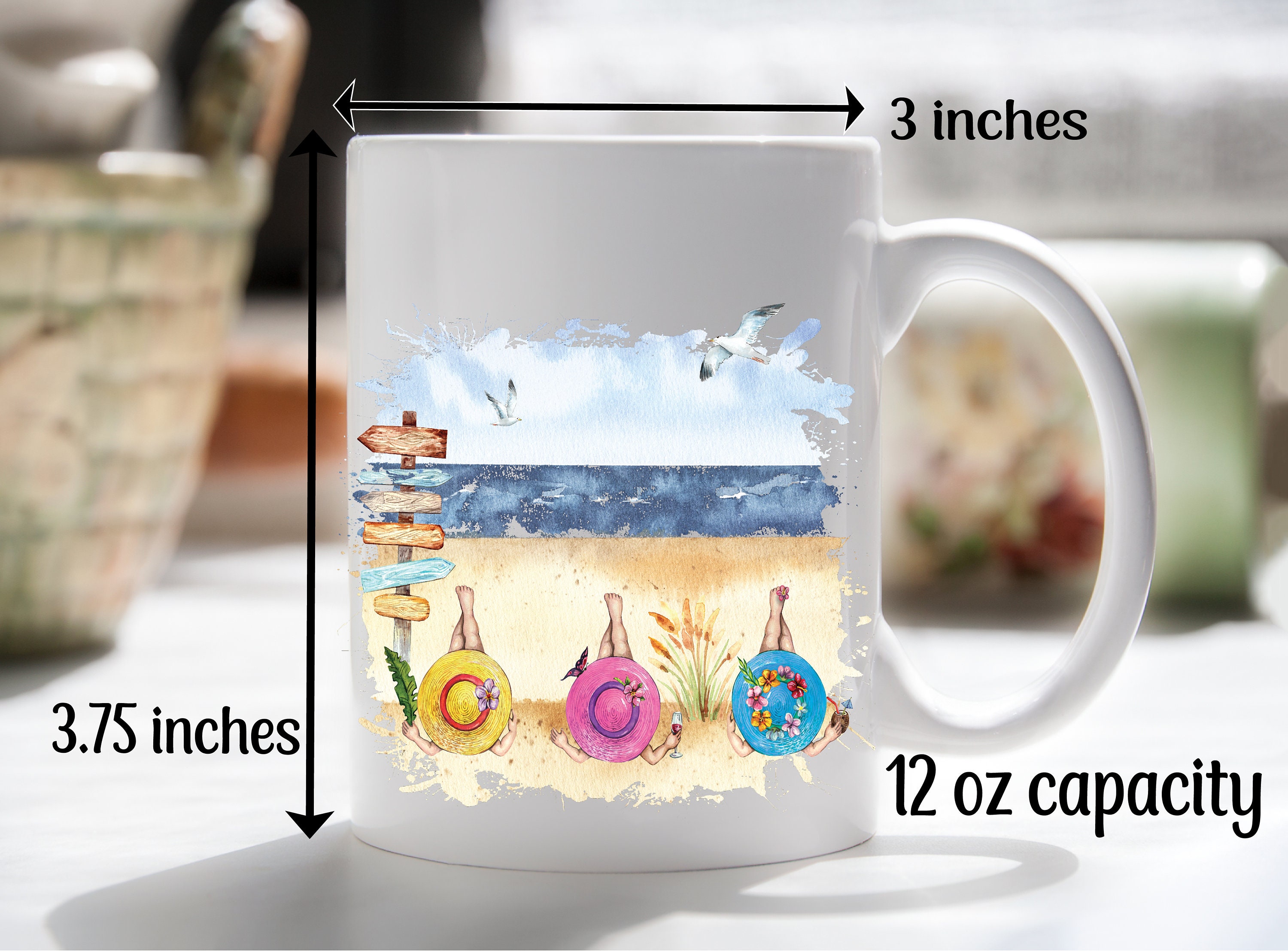Personalized Beach Friends Mugs Summertime Vacation Mug - Etsy