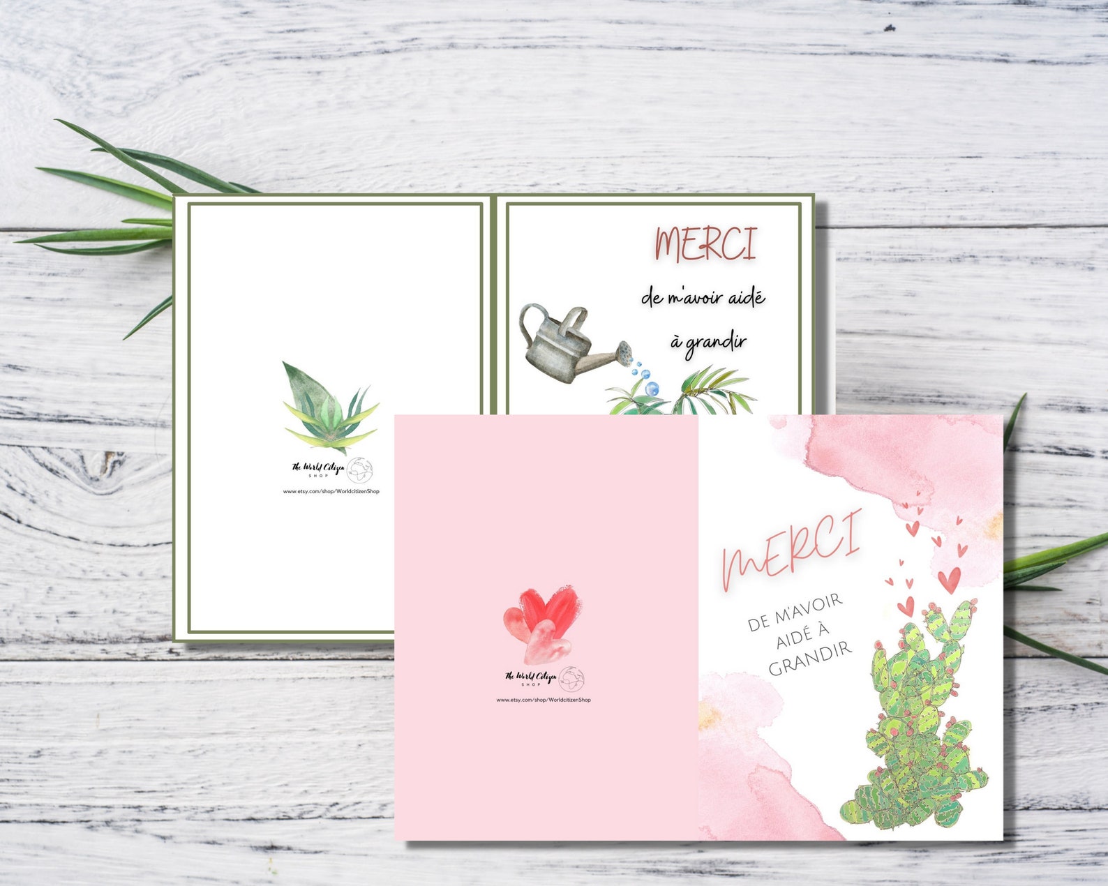 Printable French Teacher Appreciation Cards, Carte Merci, Printable ...