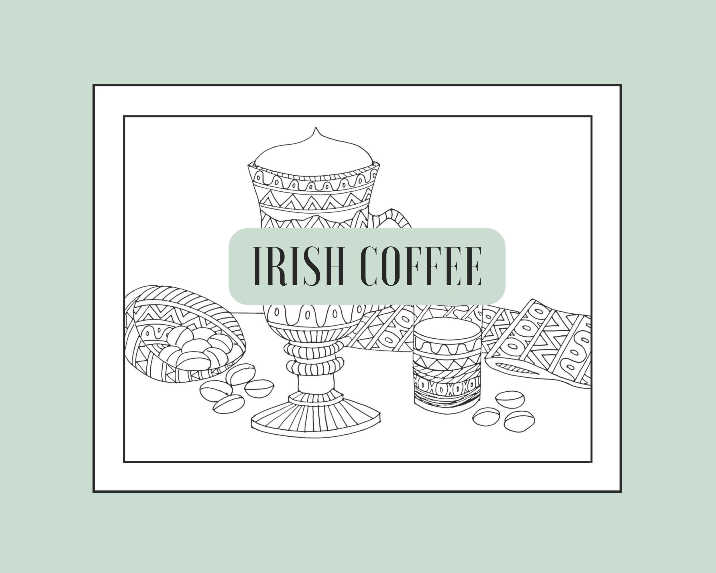 ARTSY COLORING PAGES, Printable Coffee Art, Complex Mandala Coloring ...