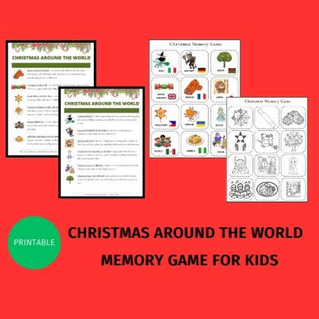 Christmas Around the World Memory Game | Printable Classroom Activity ...