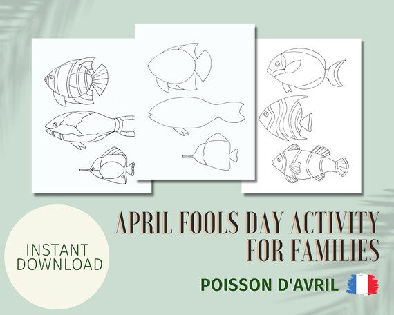 April Fools Day Activity Poisson D'avril French | Etsy