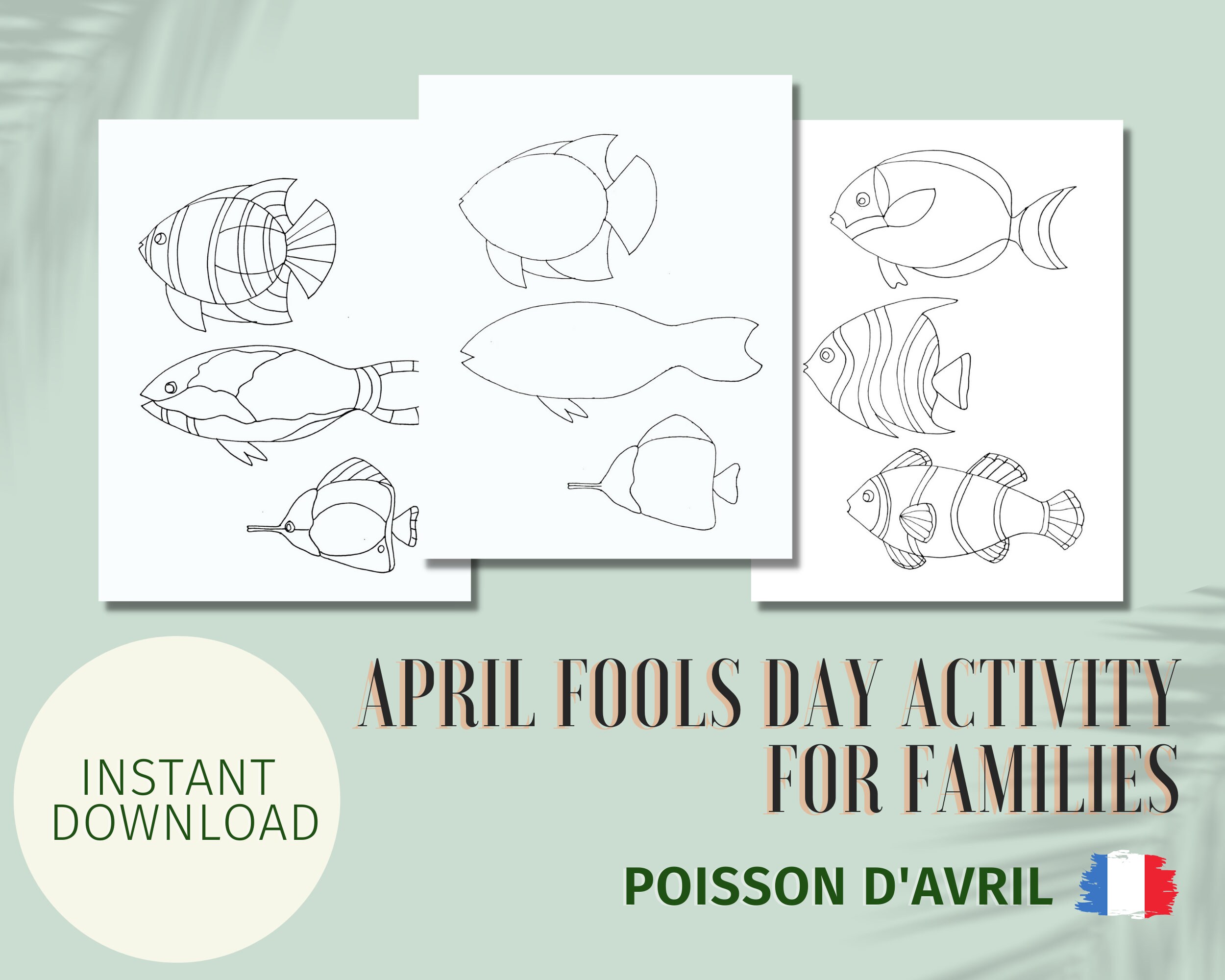 April Fools Day Activity, Poisson D'avril, French Traditions for Kids ...