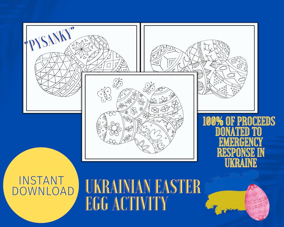 Ukraine Easter Egg Activity for Kids, for Adults, for Families, Pysanky ...
